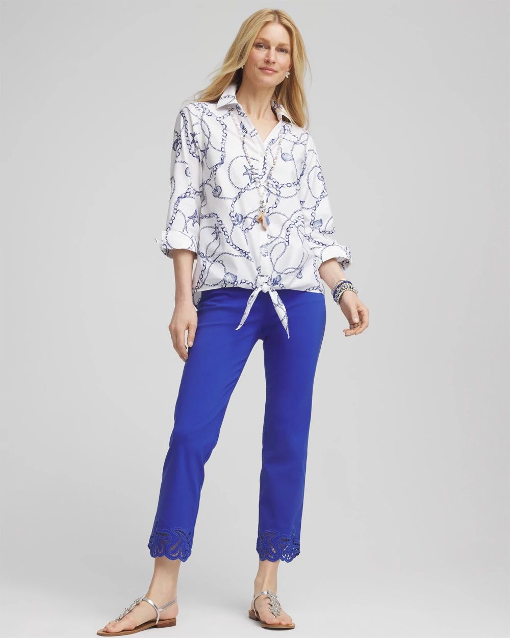 Brigitte™ Pull-On Cutwork Cropped Pants | Chico's Brigitte™ Pull-On Cutwork Cropped Pants | Chico's